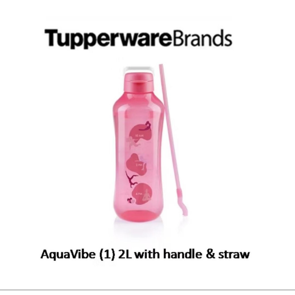 Tupperware AquaVibe (1) 2L with handle & straw | Shopee Malaysia