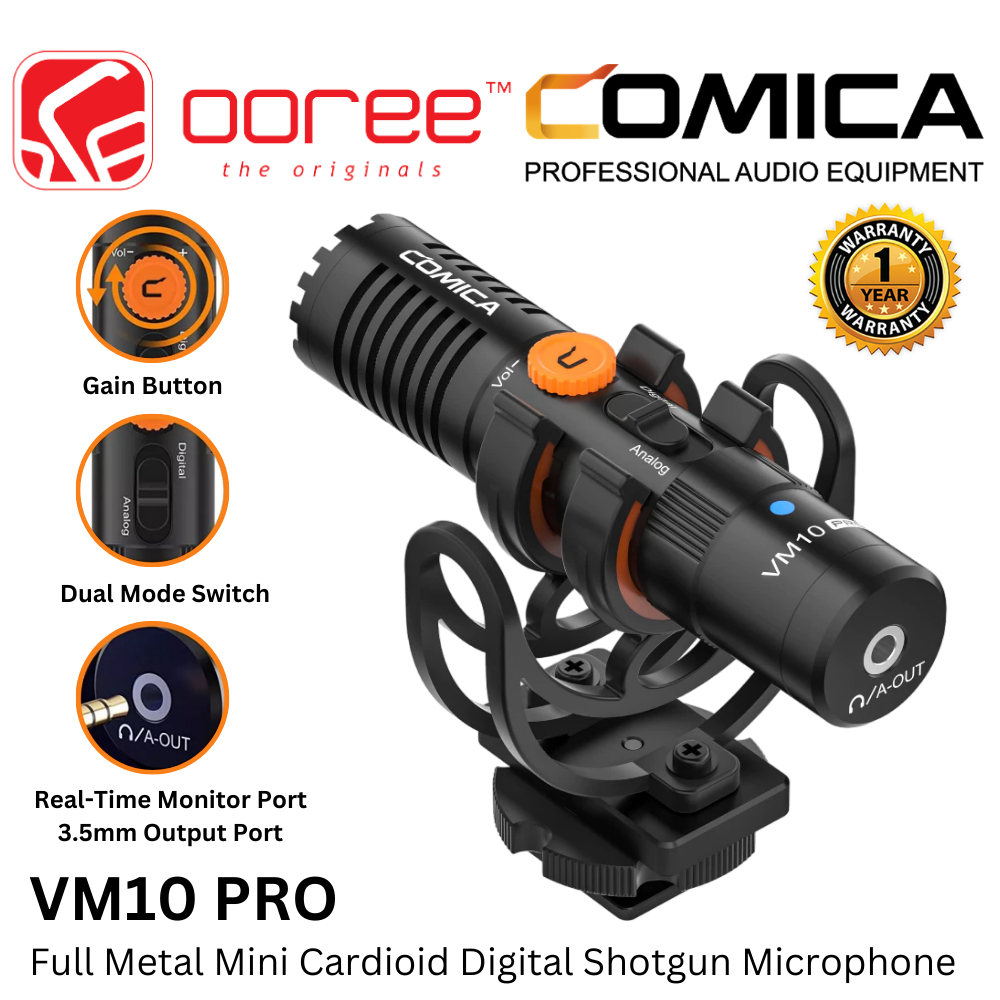 COMICA VM10 PRO MINI CARDIOID DIGITAL SHOTGUN MICROPHONE WITH SUPER CARDIOID PATTERN & ACCURATE ...