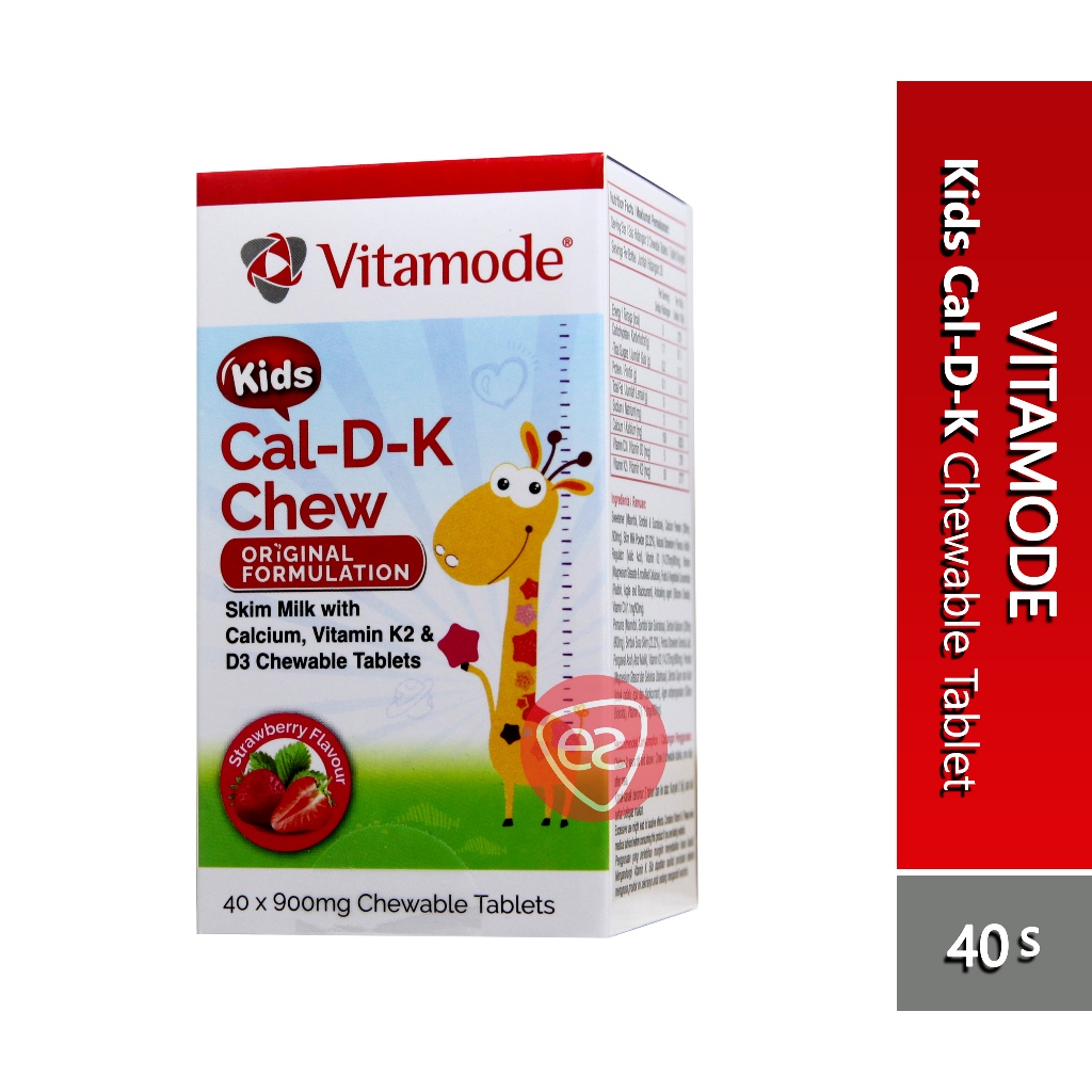 Vitamode Kids Cal-D-K 900mg Chewable Tablet 40s (Skim Milk With Calcium ...