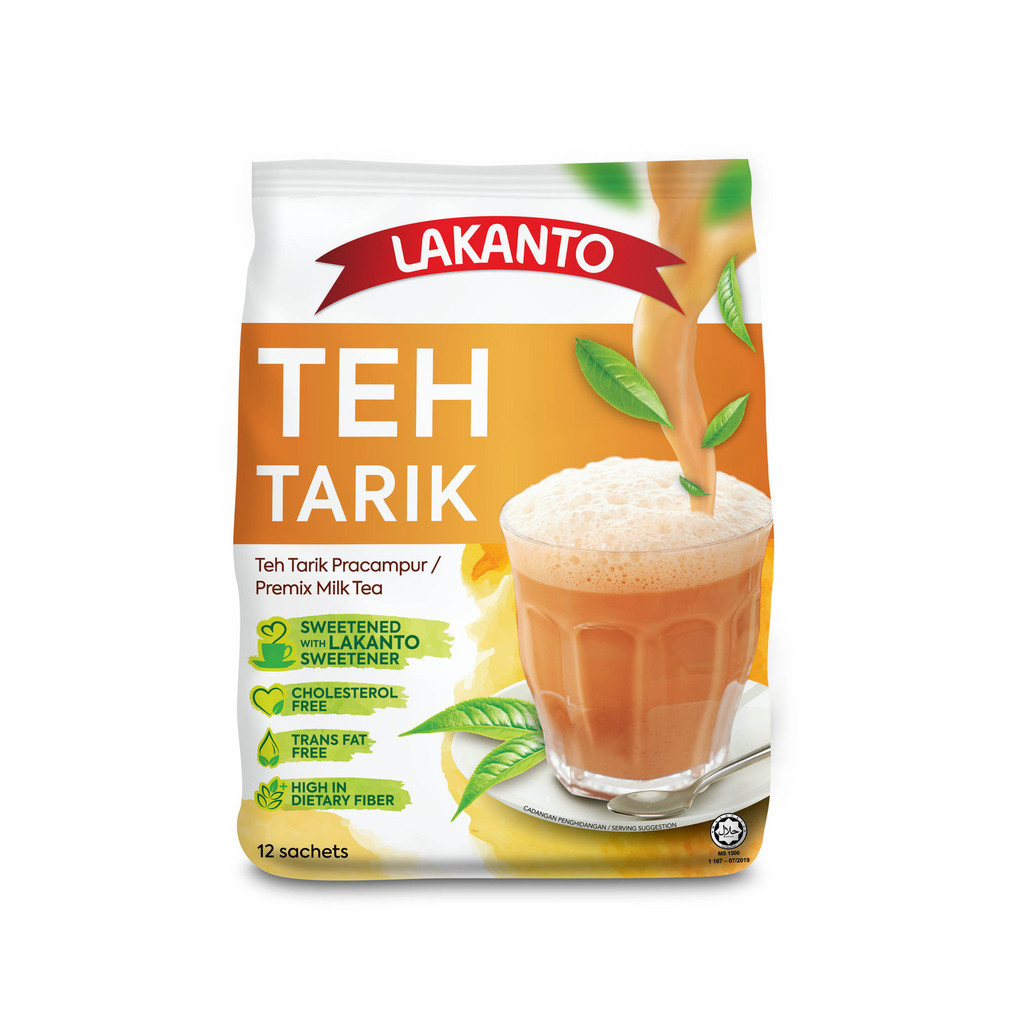 LAKANTO Healthy Instant Teh Tarik Milk Tea 35g x 12 Sticks | Shopee ...
