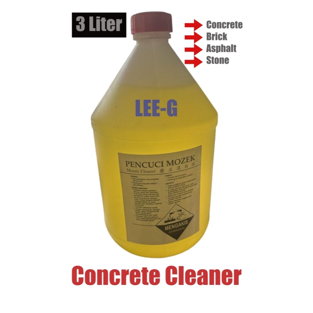 LEE-G 3 LITER ASID KUNING / ACID PENCUCI MOSEK/ CEMENT REMOVER/ MOSAIC ...