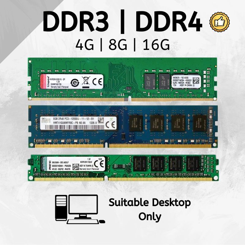 Promo Kingston DDR3/DDR4 4GB/8G/16G 1333/1600/2133/2666/3200 MHz ...
