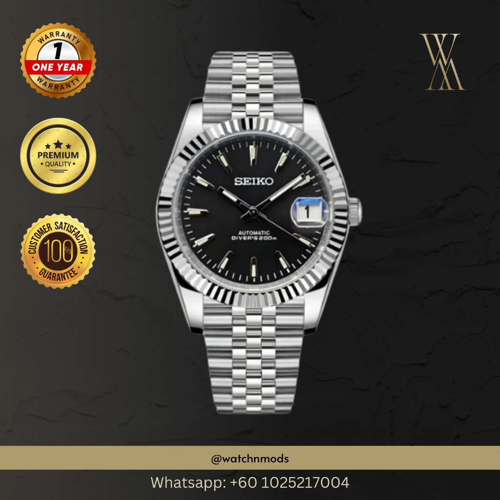 Seiko Mods NH35 Automatic Movement - Datejust Black Infinity | Shopee ...