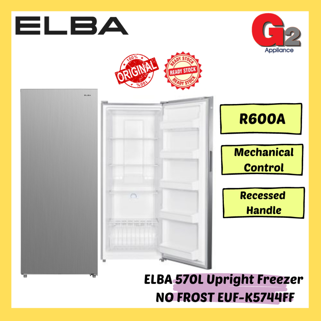 ELBA [READY STOCK] 570L UPRIGHT FREEZER WITH NO FROST EUF-K5744FF ...