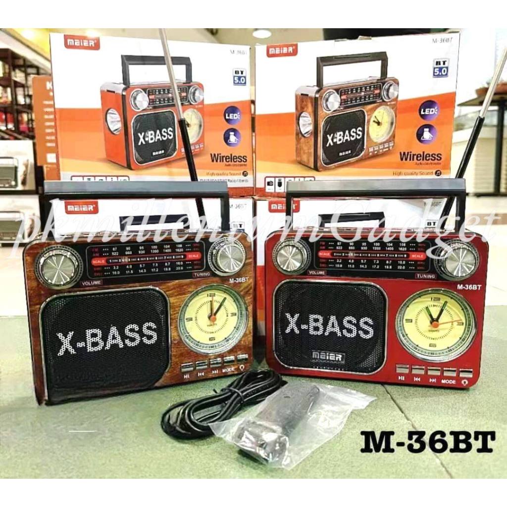 SPEAKER RADIO~MEIER M-36BT MULTI FUNCTIONAL PORTABLE 4 BAND FM/AM/SW1/SW2 RADIO WITH BLUETOOTH ...