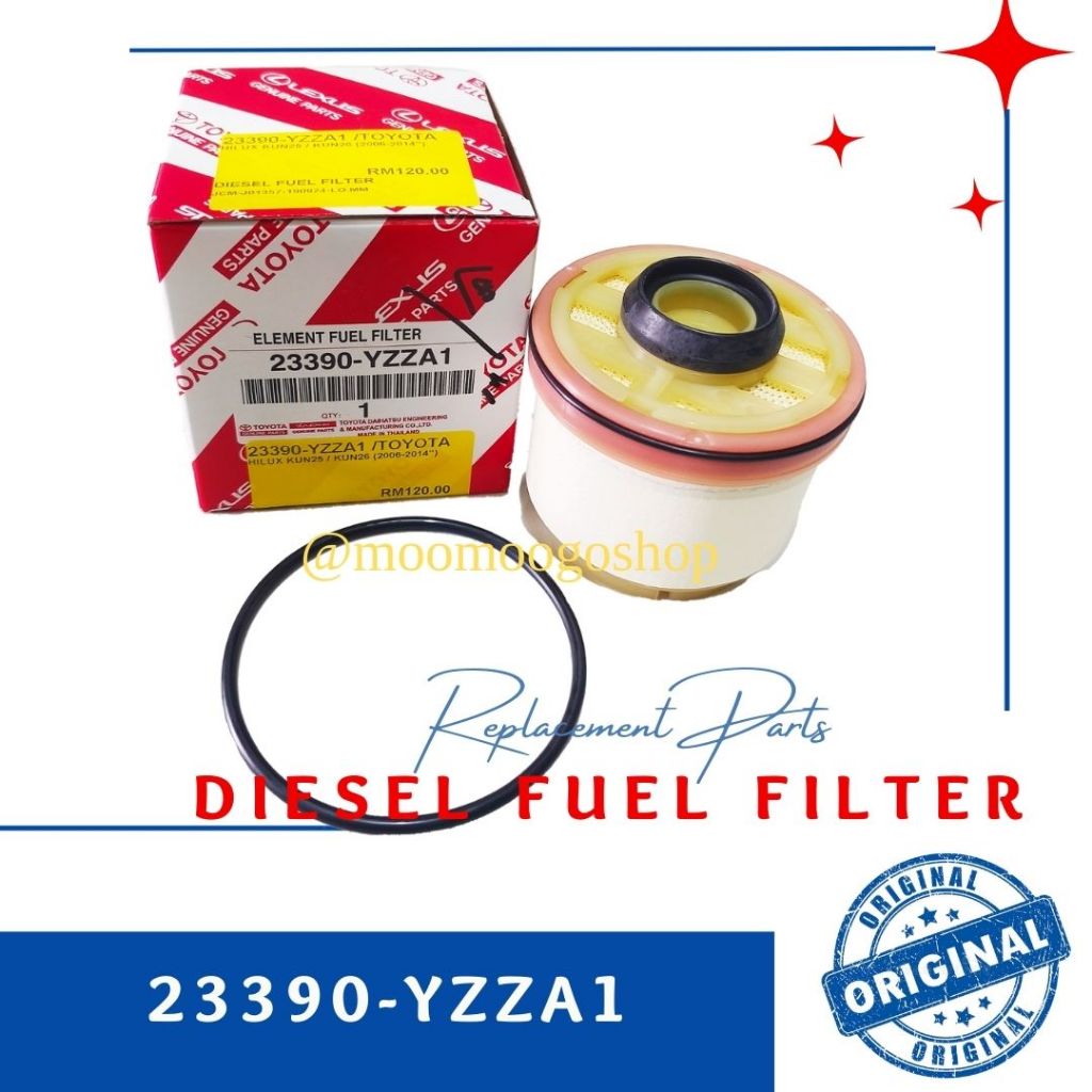ORIGINAL TOYOTA DIESEL FUEL FILTER 23390-YZZA1 HILUX KUN25 KUN26 (2006 ...