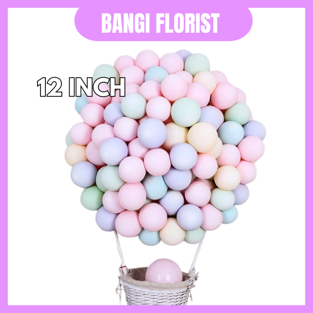 (50pcs) 12" INCH Macaroon Colorful Air Balloon Balloons Belon Party ...