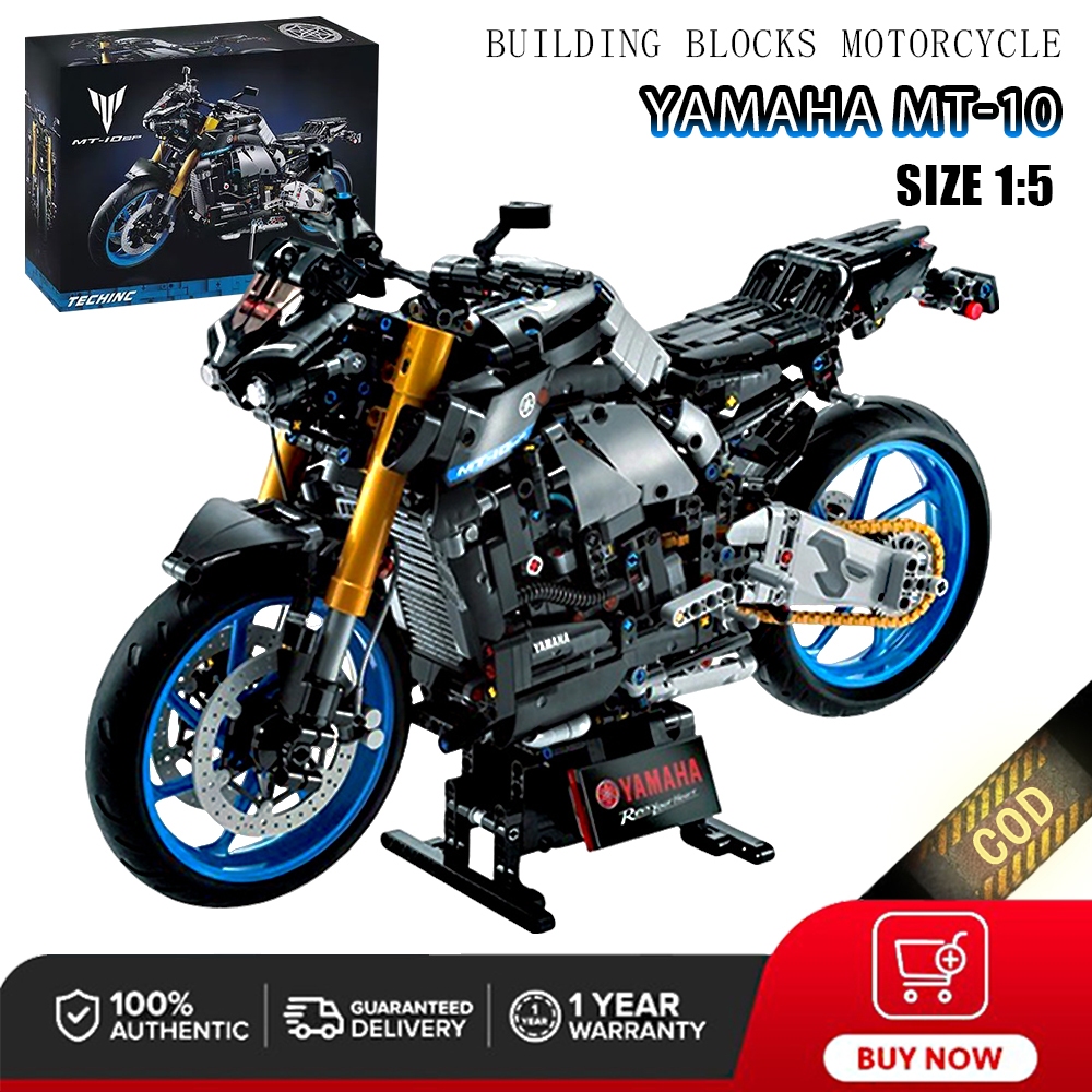 Yamaha Motorcycle 1478pcs Block Car High Difficulty Mechanical Group ...