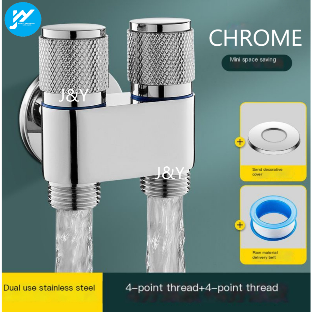 One-in two-out Angle valve three-way four-way double-out toilet water ...