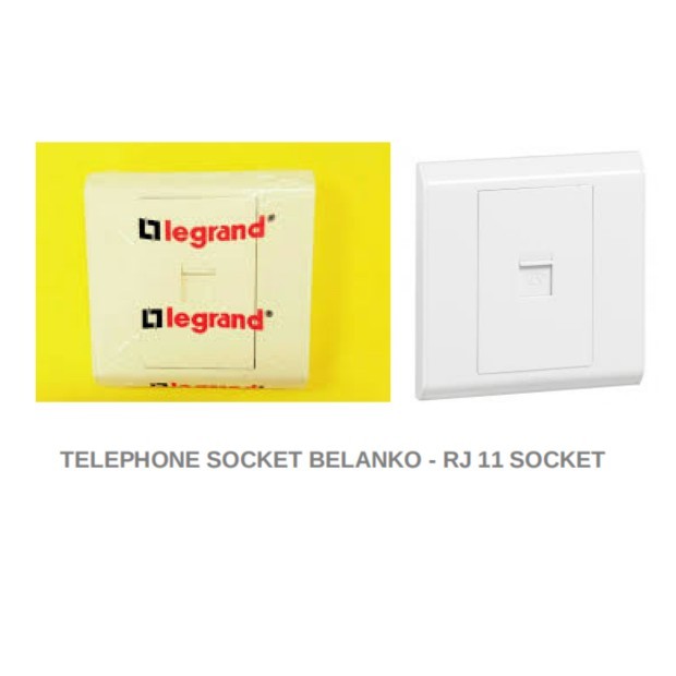 Legrand Belanko Series 617097 1 Gang RJ11 Tel 6 Socket Telephone Socket ...