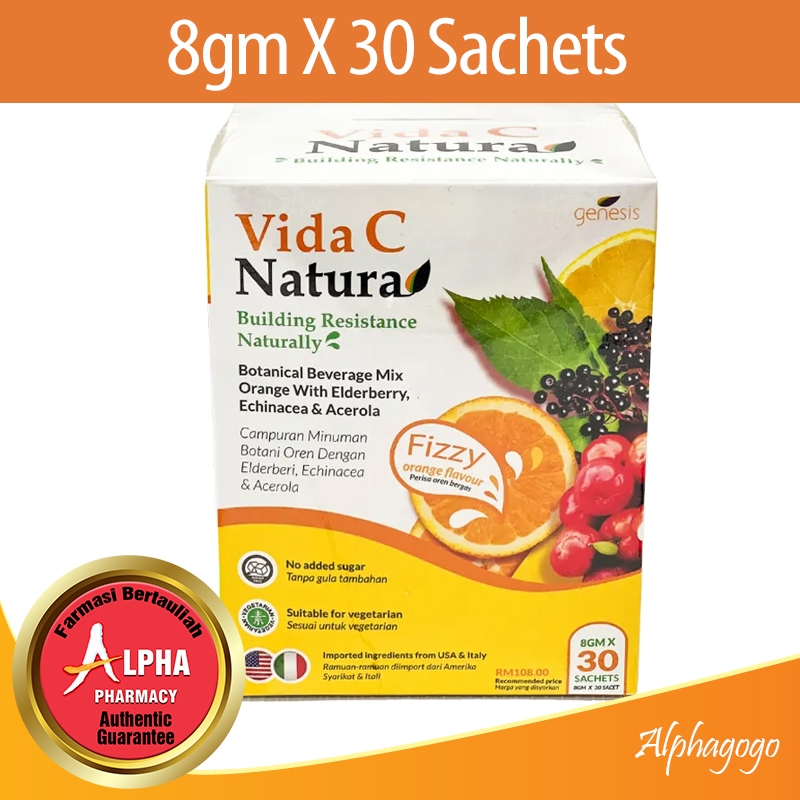 Vida C Natura (Experience Nature's Immune Boost) 30 Sachets | Shopee ...