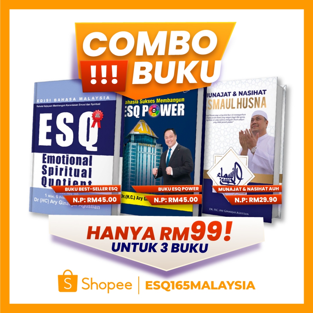 ESQ - BUKU COMBO SET JIMAT (ESQ POWER / ESQ / MUNAJAT & NASIHAT ASMAUL HUSNA) | Shopee Malaysia