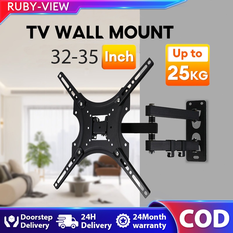 RUBY TV Bracket Wall Mount Sturdy Adjustable Angle 14" - 70" TV Wall Mount Bracket VESA ...