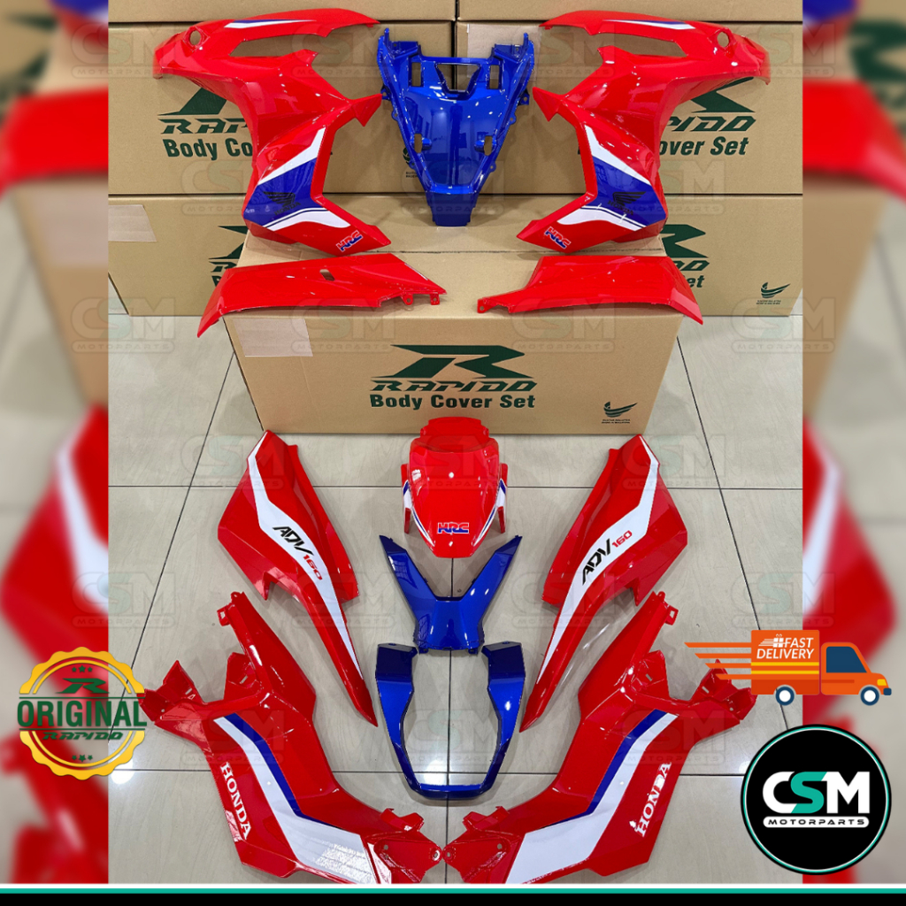Coverset Bodyset Honda ADV 160 HRC Red (STICKER TANAM) | Shopee Malaysia