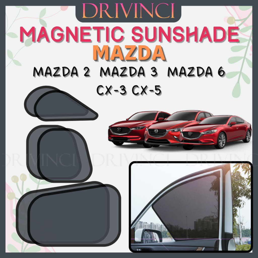 MAZDA CX-3 CX-5 KF KE Mazda 2 Mazda 3 Mazda 6 HB Sedan DJ DL Magnetic Sunshade Window Shade Rear ...
