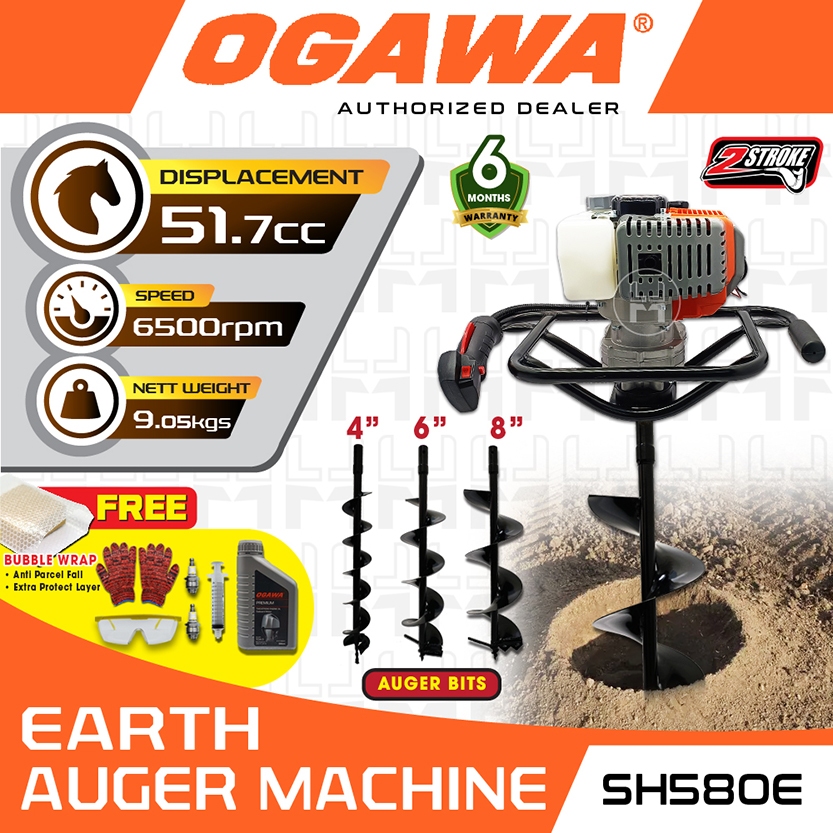 [ 100% Original ] Ogawa Earth Auger Machine SH580E Mesin Pengorek Tanah ...