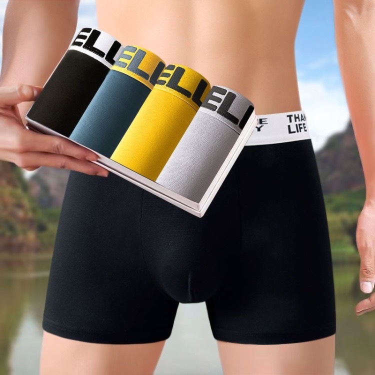 HELLO BOXER Seluar Dalam Lelaki 5 Pcs Boxer Underwear Men Cotton Seluar Dalam Lelaki Comfortable ...