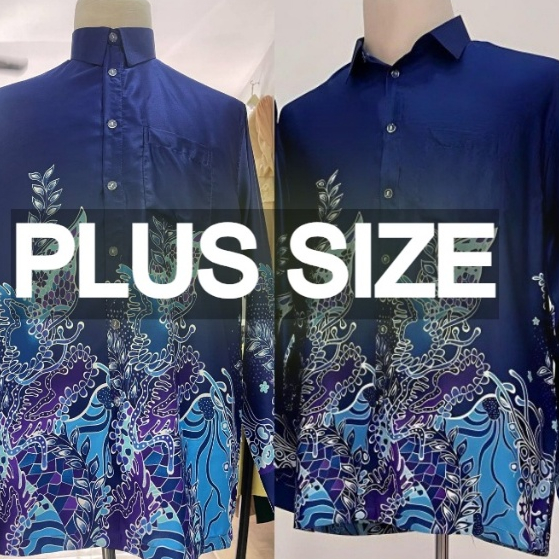 PLUS SIZE KEMEJA BATIK SURI LELAKI CORAK BATIK MALAYSIA | Shopee Malaysia