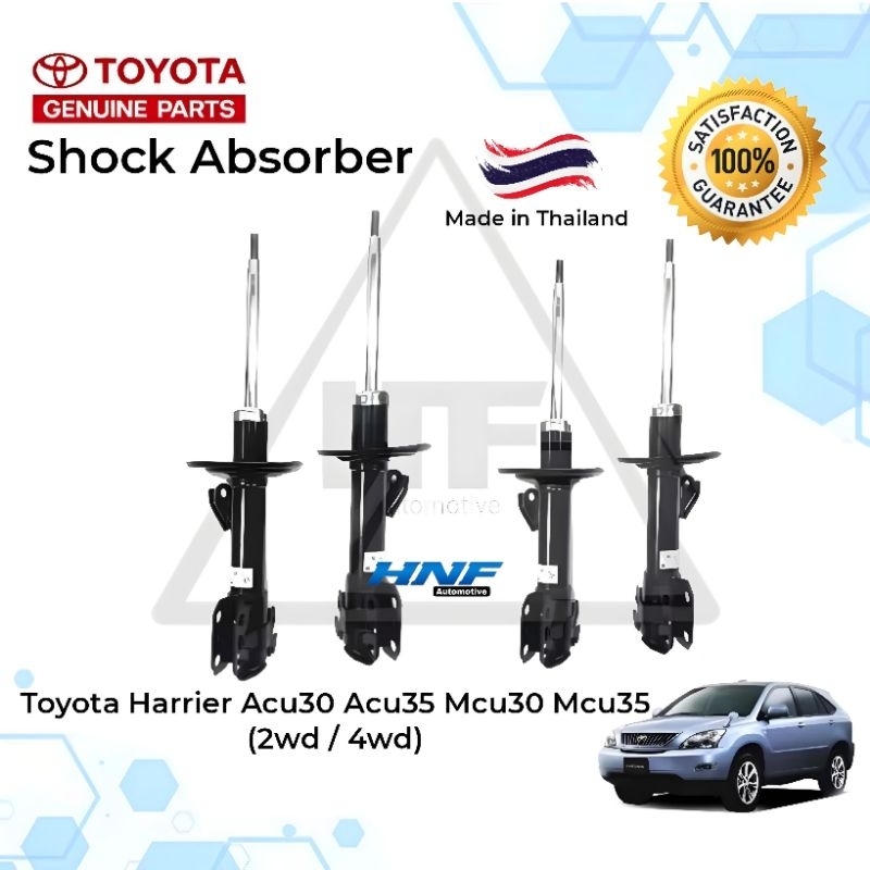 Toyota Harrier 2wd 4wd Acu30 Acu35 Mcu30 Mcu35 Front Rear Absorber pair ...