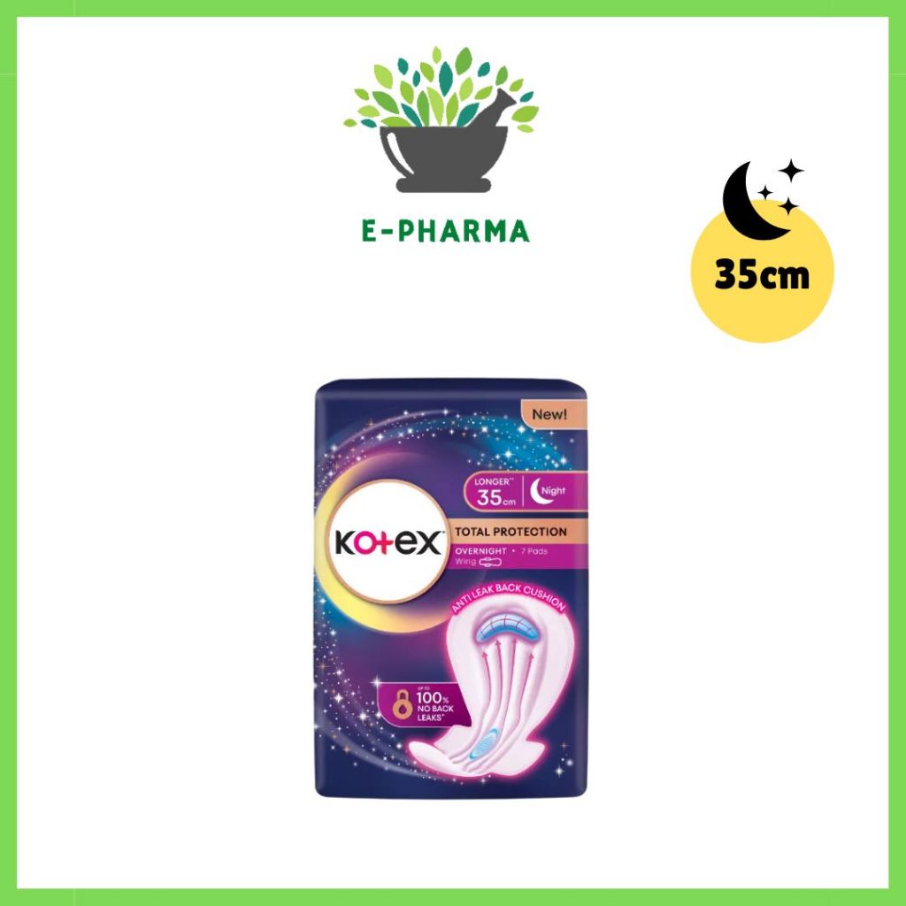 Kotex Overnight Wing Extra Long Proactive Guard 35cm 7s | Tuala Wanita ...