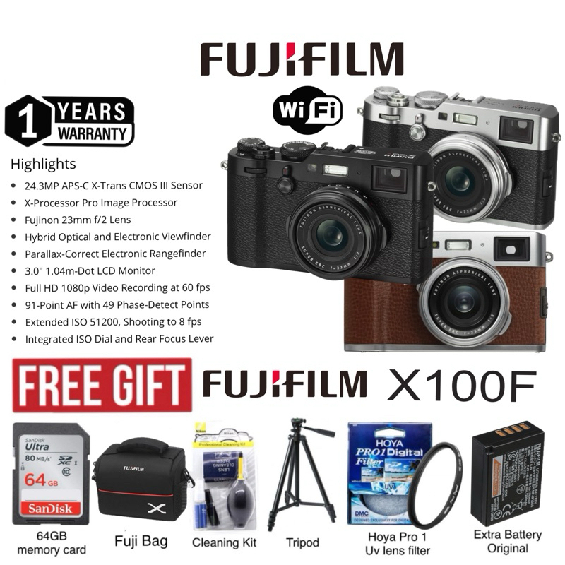 FUJIFILM X100F 24.3 APSC XTRANS CMOS III SENSOR (1 YEARS WARRANTY ...