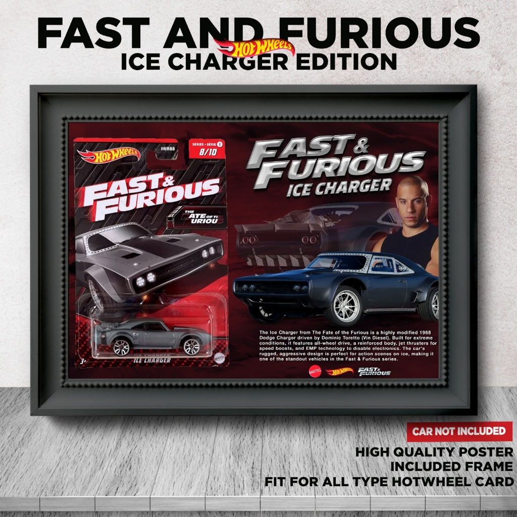 Frame Hotwheels Ice Charger Fast And Furious Edition Poster | Shopee ...