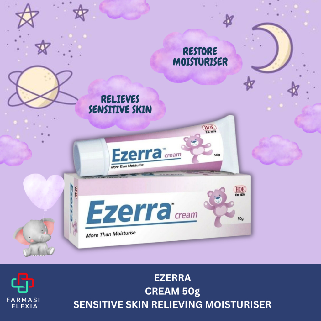 EZERRA CREAM 50g SENSITIVE SKIN RELIEVING MOISTURISER | Shopee Malaysia