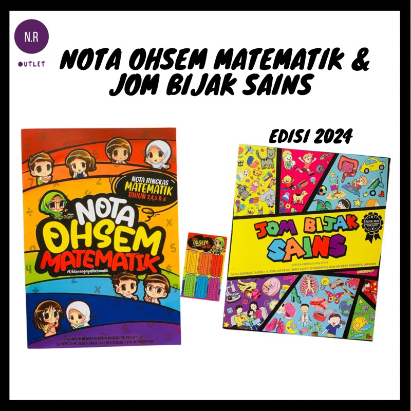 Kombo Buku Nota Ohsem Matematik dan Jom Bijak Sains | Shopee Malaysia