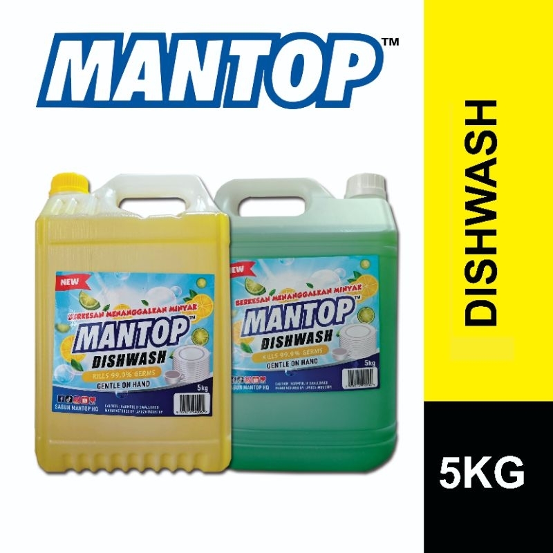 sabun pencuci pinggan MANTOP Dishwash Liquid (5kg) | Shopee Malaysia