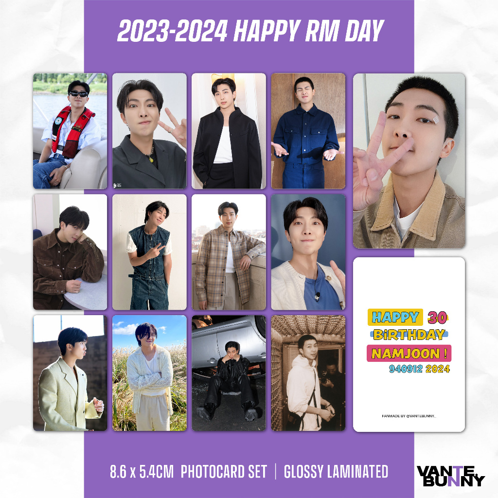 Happy RM Day Kim Namjoon 2023 - 2024 Photocard - Fanmade Photo Card Set PC HBD | Shopee Malaysia