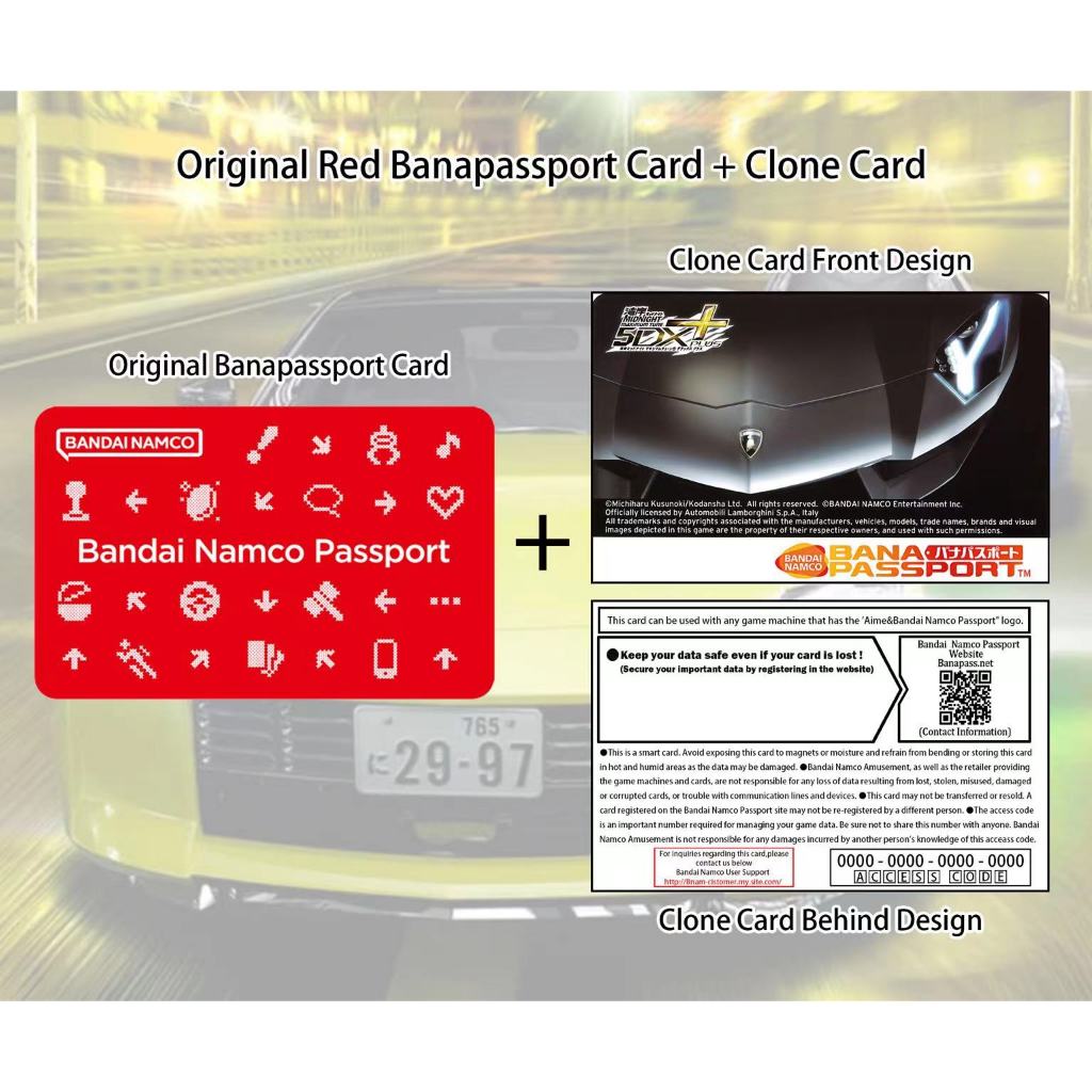 Banapassport Blank Card+Clone Card Combo Set Wangan Midnight 5DX ...