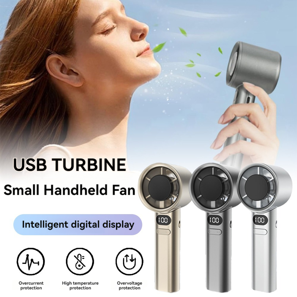 Handheld Fan Portable Bladeless Mini Fan Recharable 120 Level ...