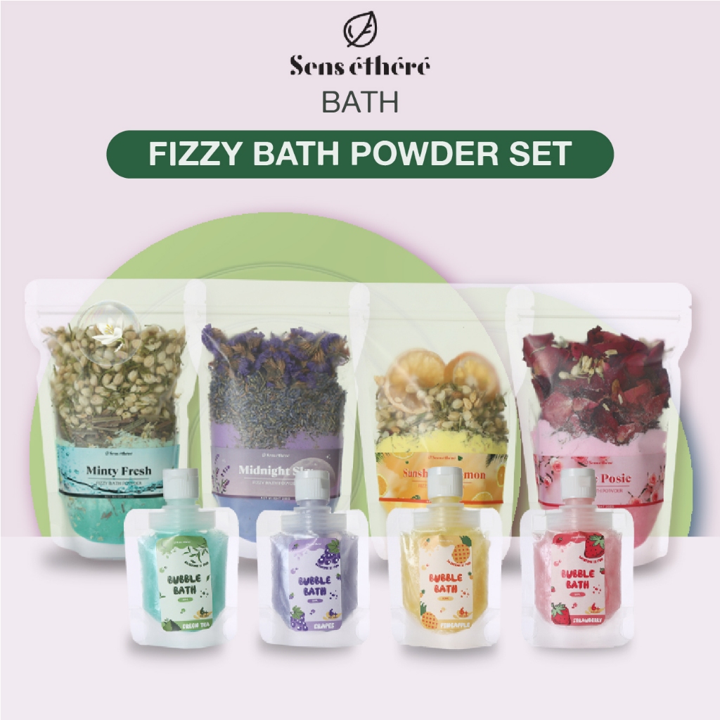 Sens éthéré Fizzy Bath Powder Bubble Bath Natural Moisturizing Bath ...