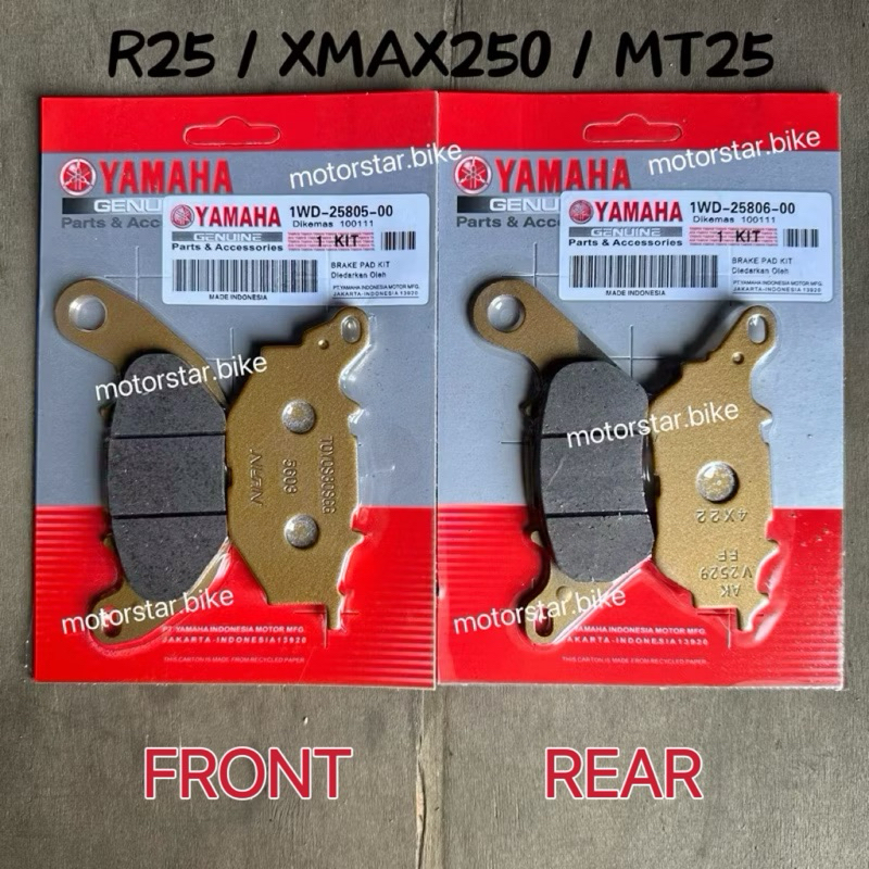 YAMAHA R25 XMAX250 MT25 DISC BRAKE PAD (DISK PAD DEPAN & BELAKANG) 1WD ...