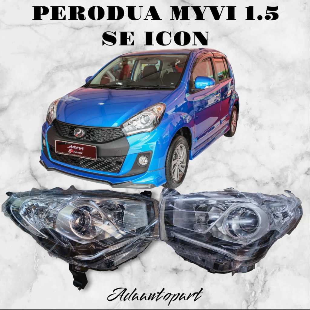 PERODUA MYVI ICON 1.5 (LED ) HEADLAMP - RH & LH (DEPO) | Shopee Malaysia