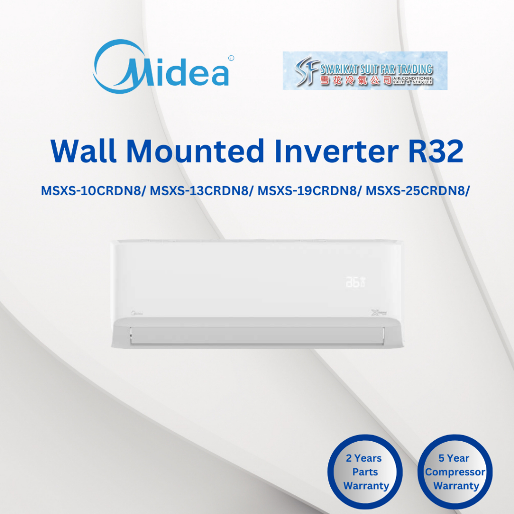 Midea Air Cond Xtreme Save Deluxe Wall Mounted Inverter R32 l MSXS-10CRDN8/ MSXS-13CRDN8/ MSXS ...
