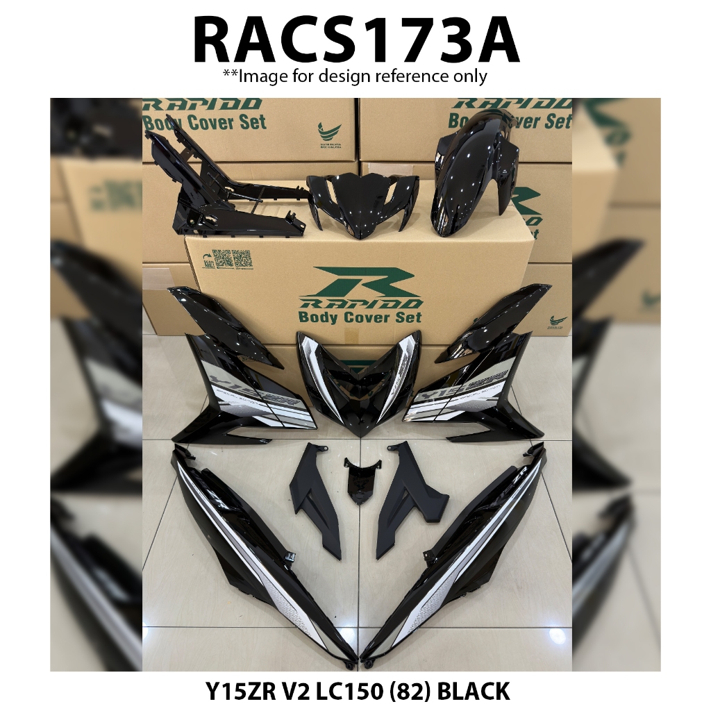 Yamaha Y15ZR Ysuku Y15 Cover Set V1 V2 LC150 (82) Hitam Black Purple Perple Baru Sticker Tanam ...