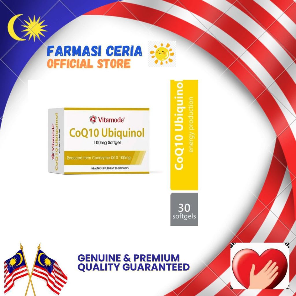 Vitamode CoQ10 Ubiquinol 100mg Softgel 30s #Antioxidant Protection | Shopee Malaysia