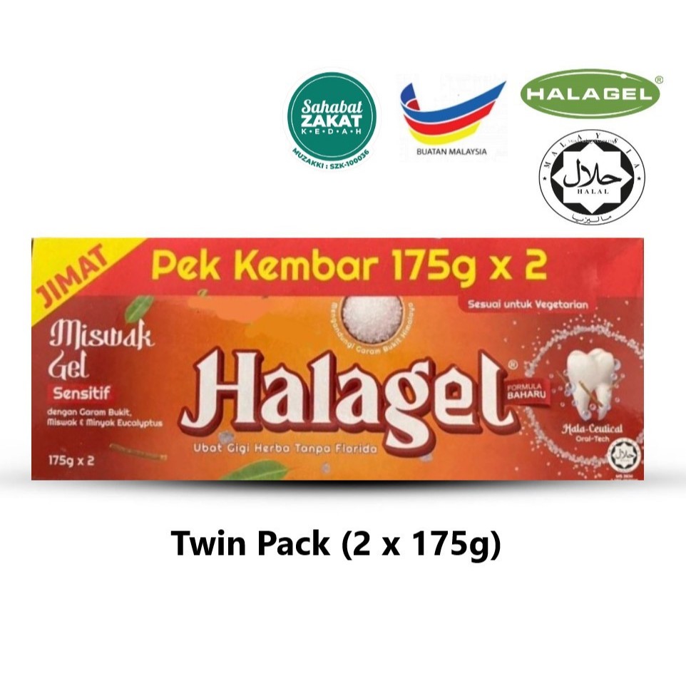 Halagel Twin Pack Toothpaste Miswak Gel Sensitive / Kayu Sugi (2 x 175g ...