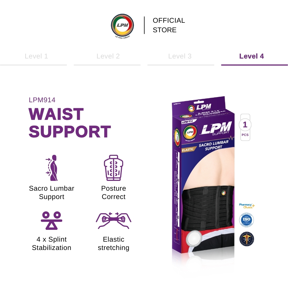 LPM Back Support 914 Lumbar Back Support Adjustable Backbone Support ...