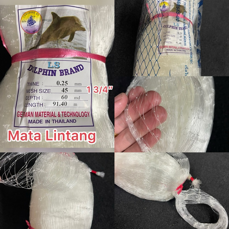 0.25 x 1 3/4” x 60MD x 91.4Mtr(Mata Lintang)Isi Jaring Pukat Ikan ...