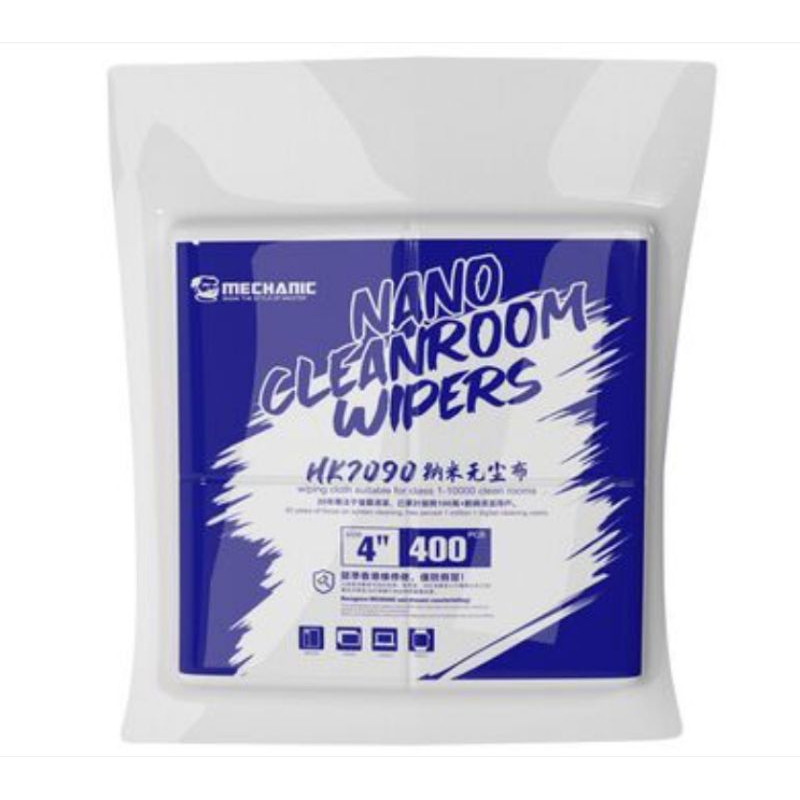 MECHANIC HK7090 Nano Cleanroom Wiper 4" (400PCS) | Shopee Malaysia