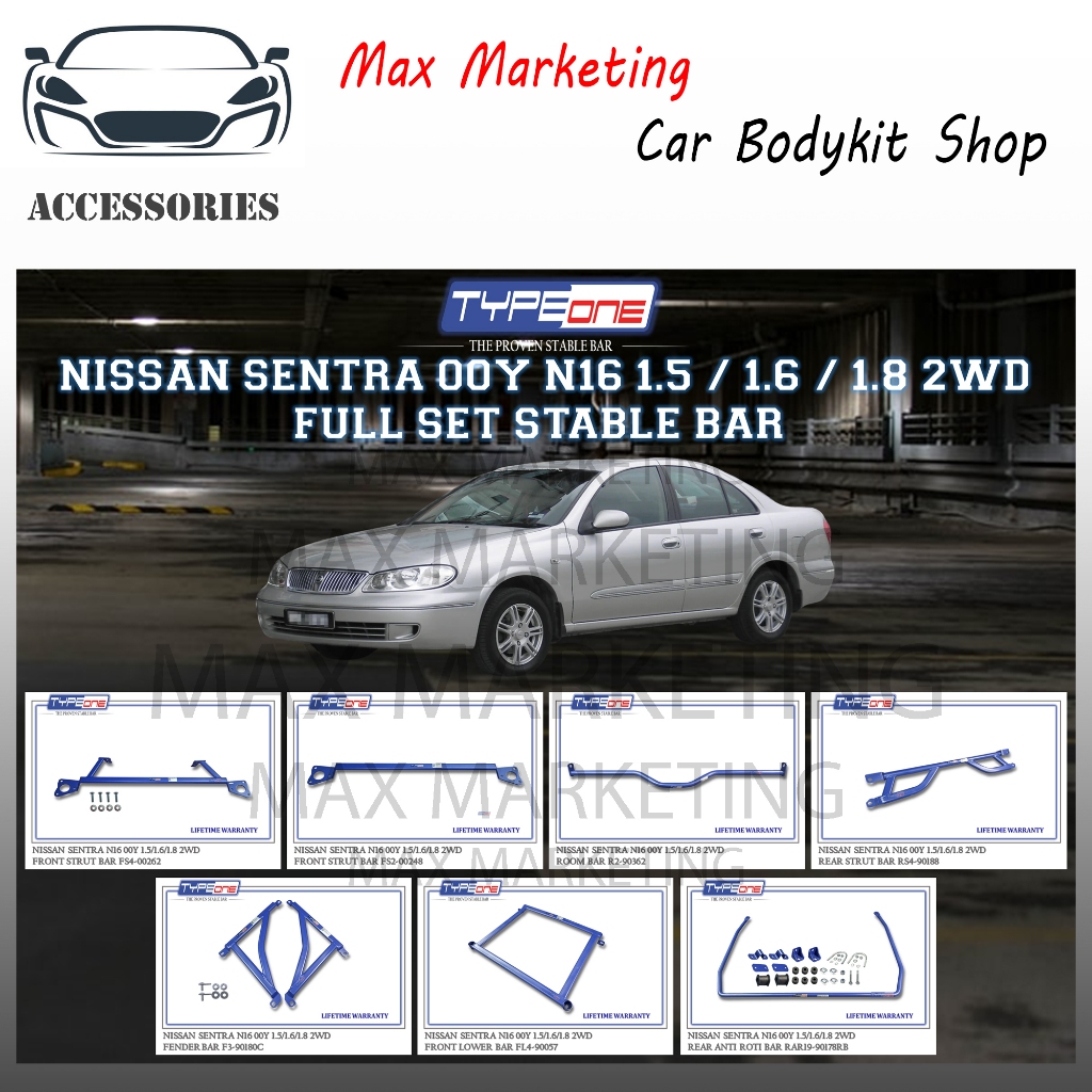TYPE ONE 100% ORIGINAL NISSAN SENTRA N16 2000 00Y 1.5 1.6 1.8 2WD FULL ...