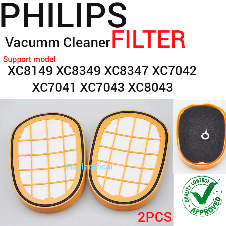 (2PCS) Philips Vacuum Cleaner XC Series Filter XC8147 XC8043 XC8349 ...