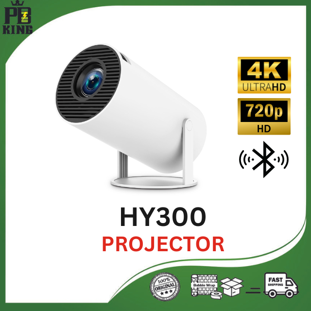 HY300 Smart Projector | 180 Degree Adjustable Projection | Dual Wi-Fi ...