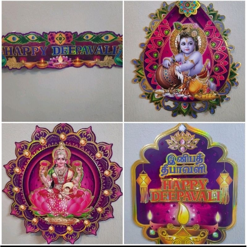 HAPPY DEEPAVALI DECORATION CARD | Shopee Malaysia