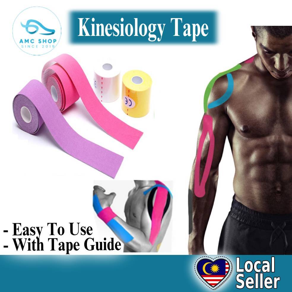 5M Athletic Kinesiology Tape Muscle Bandage / Recovery Elastic Kneepad ...