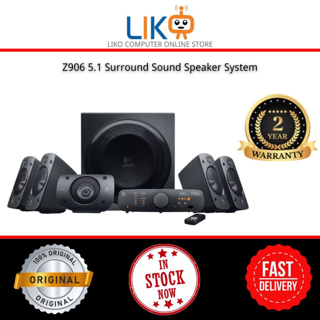Logitech Z906 5.1 Surround Sound Speaker System with THX, Dolby Digital ...