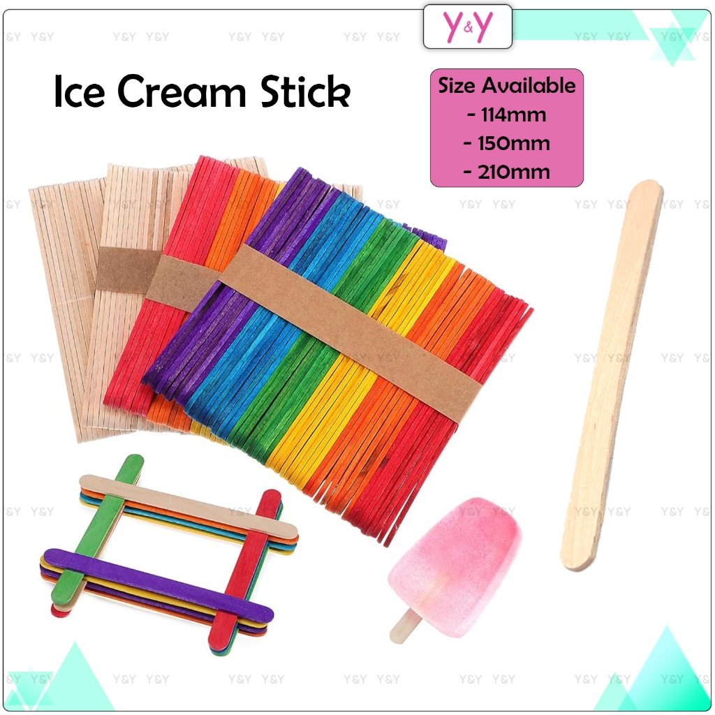 Wooden Ice Cream Stick / DIY Wood Craft Stick / Pine Wood Stick ...