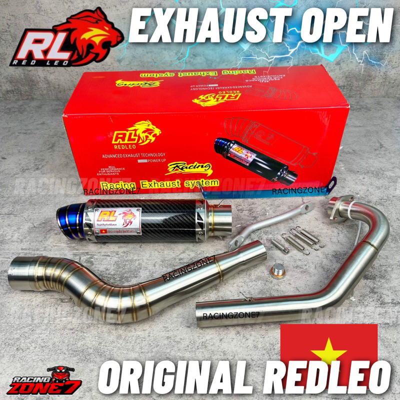 🇻🇳 ORIGINAL RED LEO Exhaust Open Carbon Y15ZR/ Redleo ekzos racing open ...